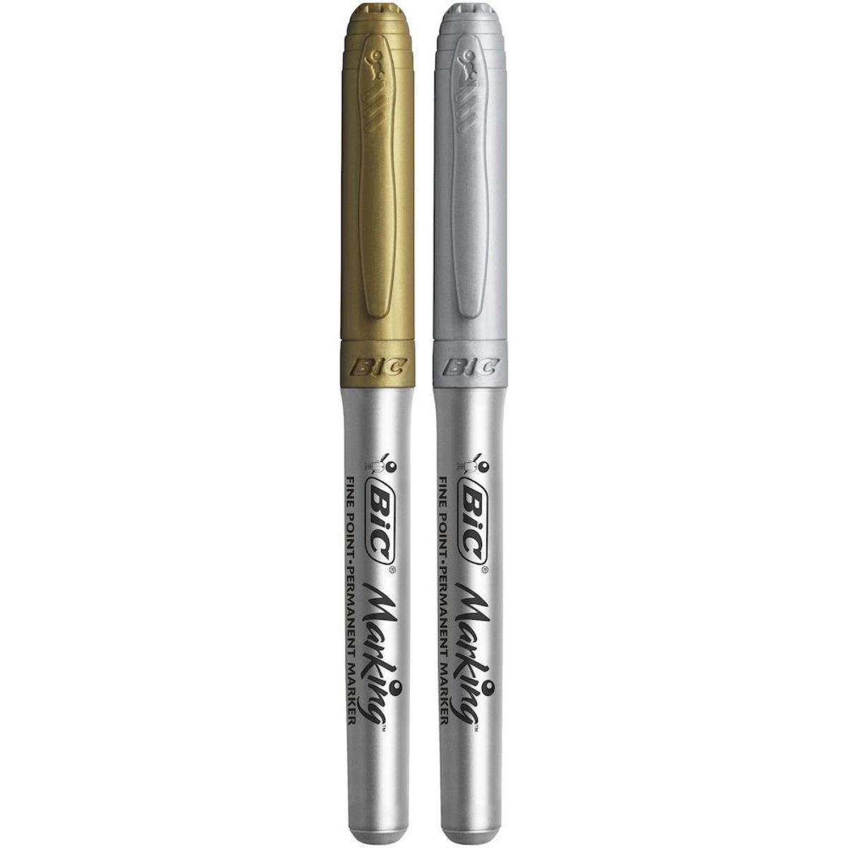 BIC MARKER PERMANENT INTENSITY, SILVER/GOLD,0.8 | Office&More
