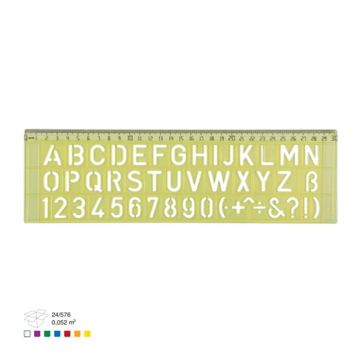 ARK LENJIR ŠABLON SLOVA-BROJEVI 30CM 034 | Office&More