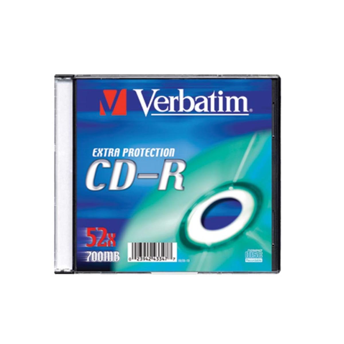 VERBATIM CD-R SLIM 52X 700MB | Office&More