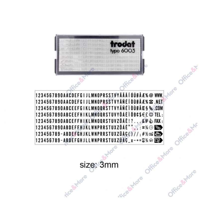 TRODAT SET SLOVA SRPSKI 3MM 6003/ ZA TYPO 4911 | Office&More