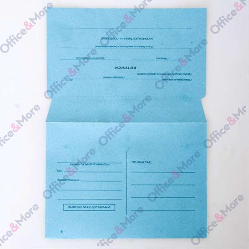 KOVERAT SA POVRATNICOM PLAVI 1 KOM. | Office&More